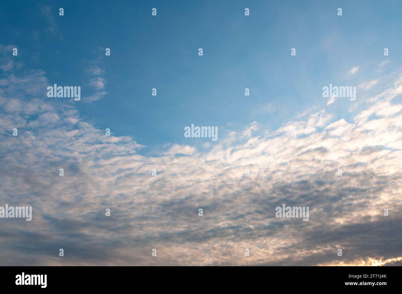 Cirrus clouds floating high in the sky. Blue sky with cirrus clouds ...