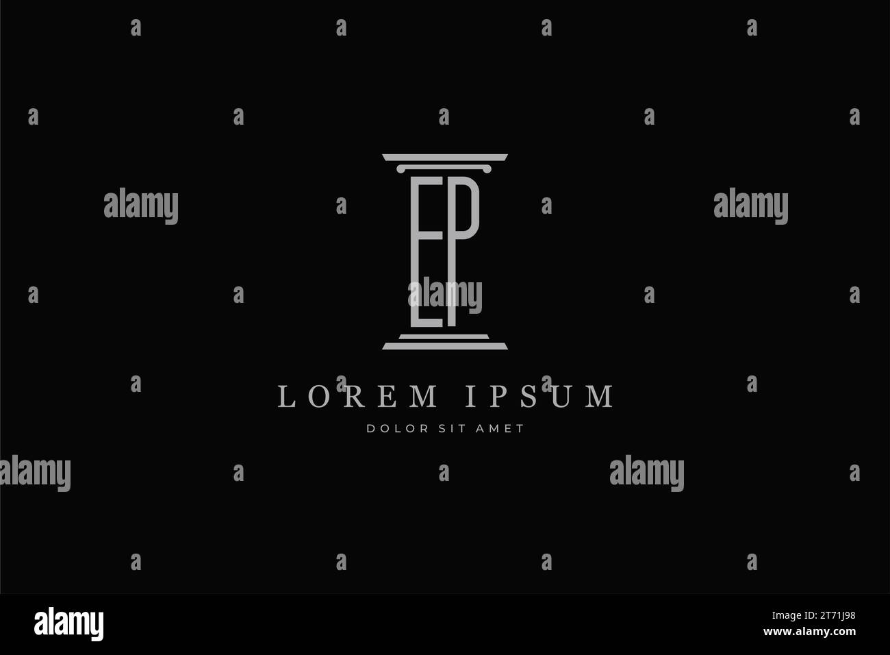 pillar logo icon letter EP . Great for legal, Attorney, Law Office ...