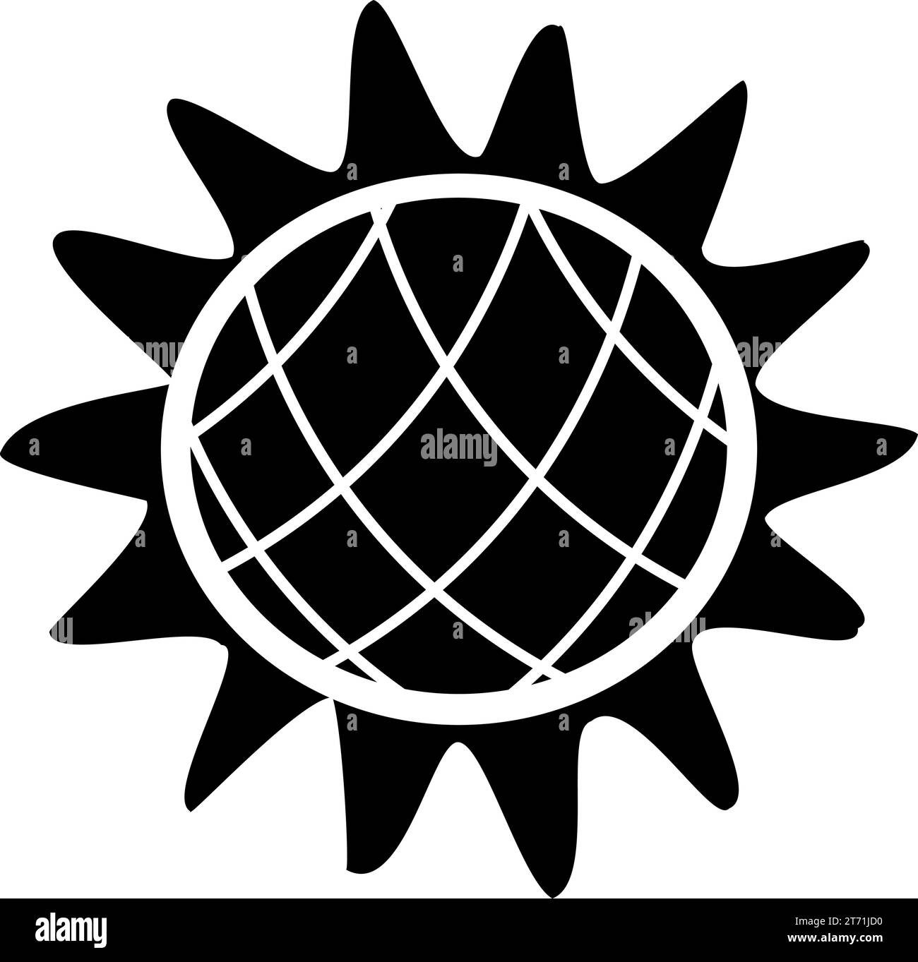 Silhouette of sun shaped holiday cake, element of Thanksgiving day ...