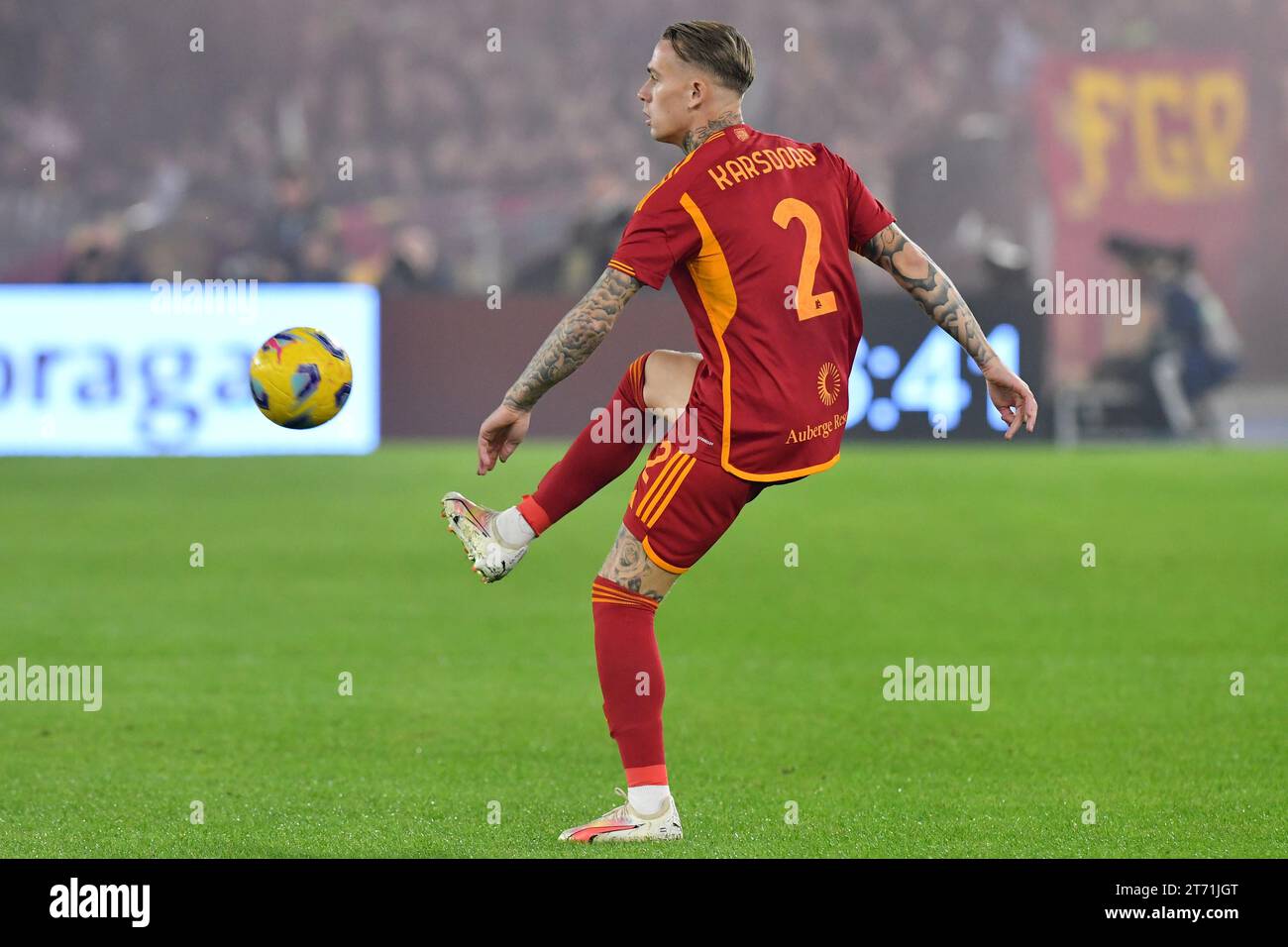 Rick Karsdorp of AS Roma during the Serie A match between Lazio v Roma ...