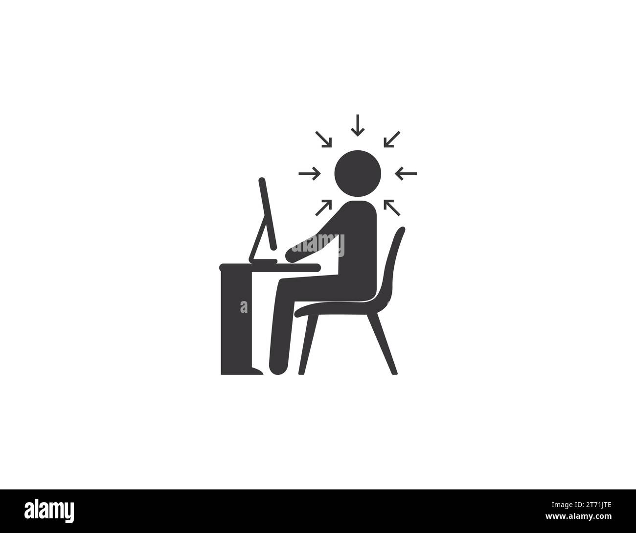 Concentration, logical thinking, people icon. Vector illustration Stock ...