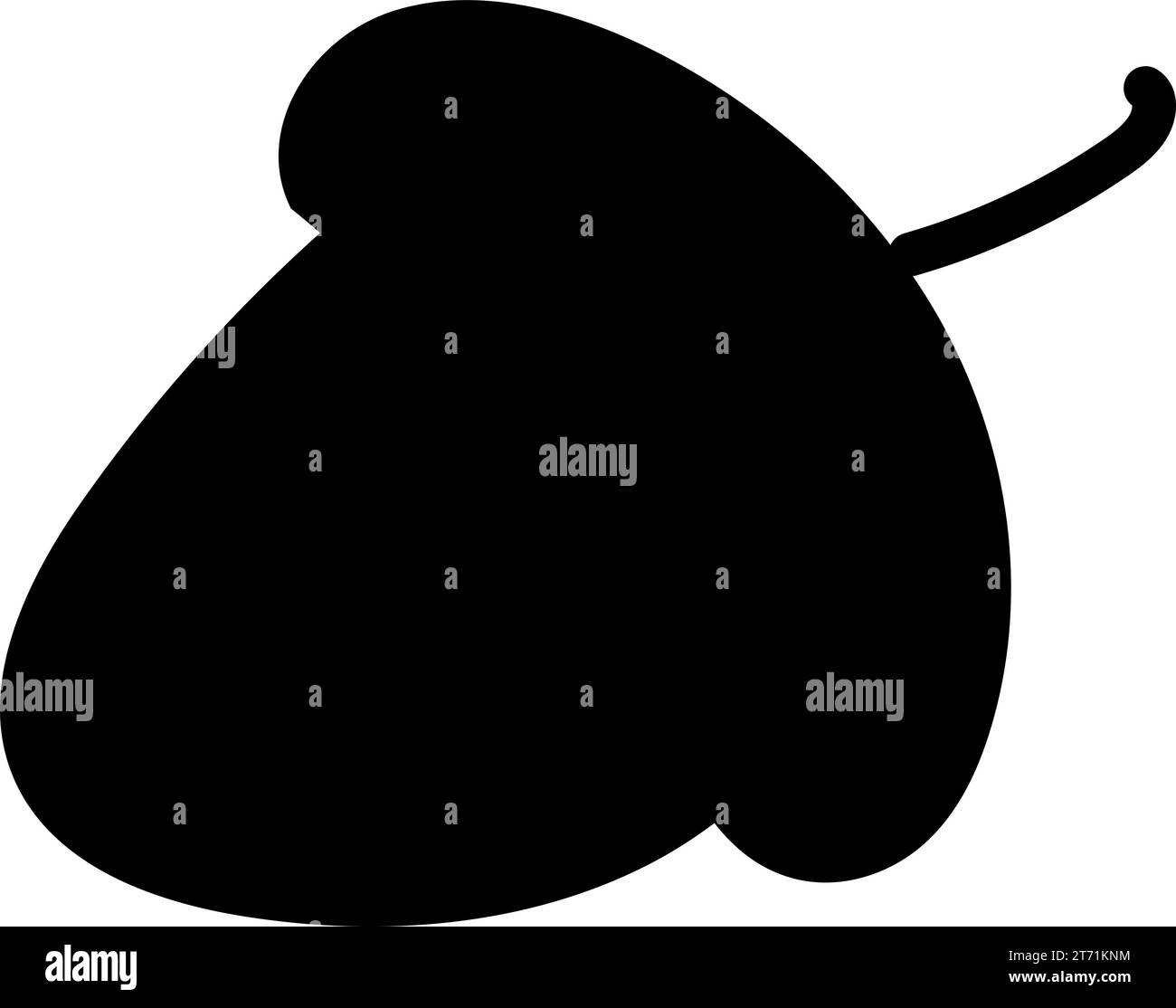 Silhouette of acorn nut with cap, element of Thanksgiving day festive ...