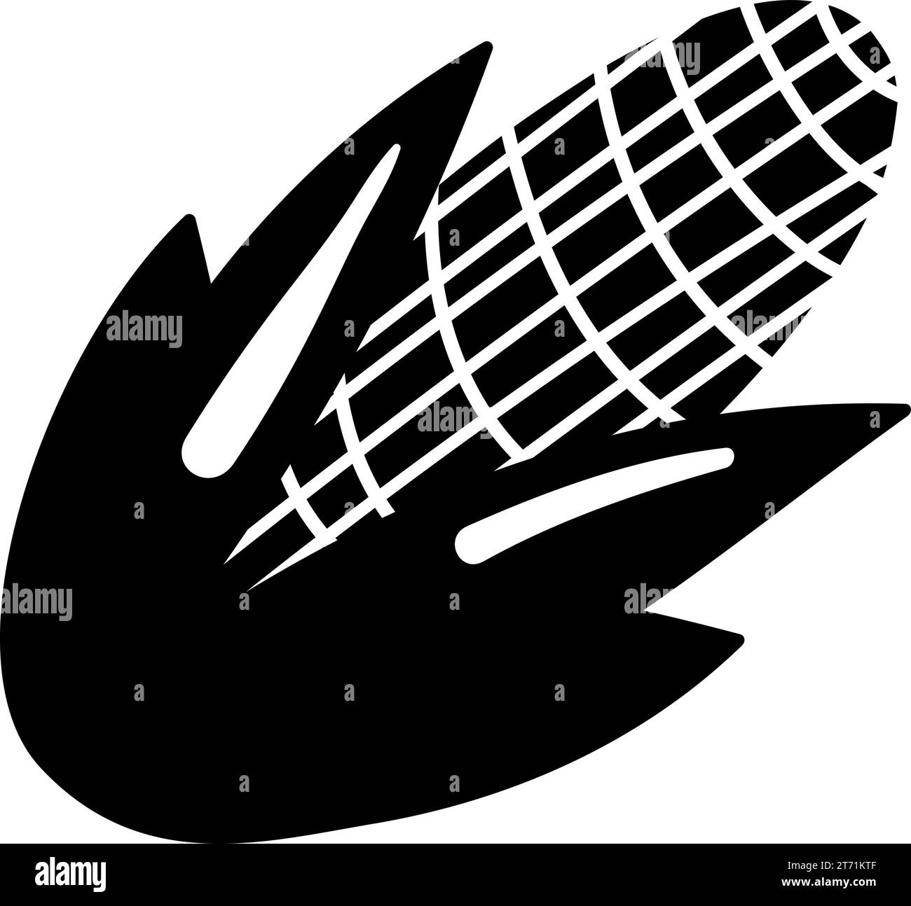 Silhouette of ripe ear of corn, element of Thanksgiving day festive ...