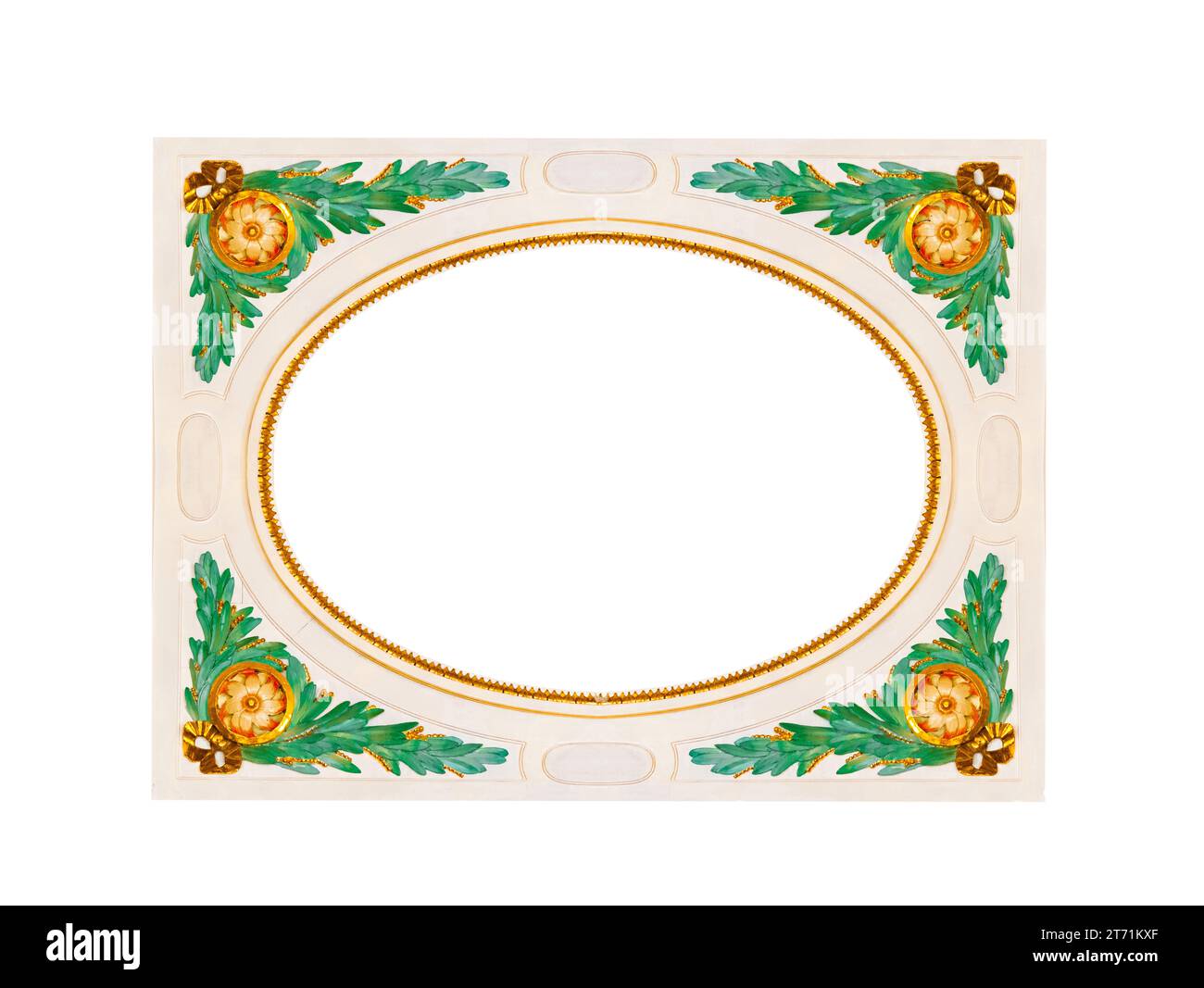 medieval golden frame isolated on white background Stock Photo - Alamy