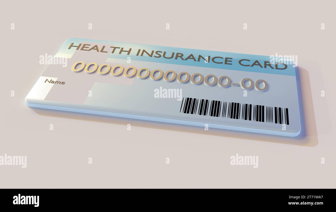 Isolated pile of insurance cards on a white background in 3D rendering ...