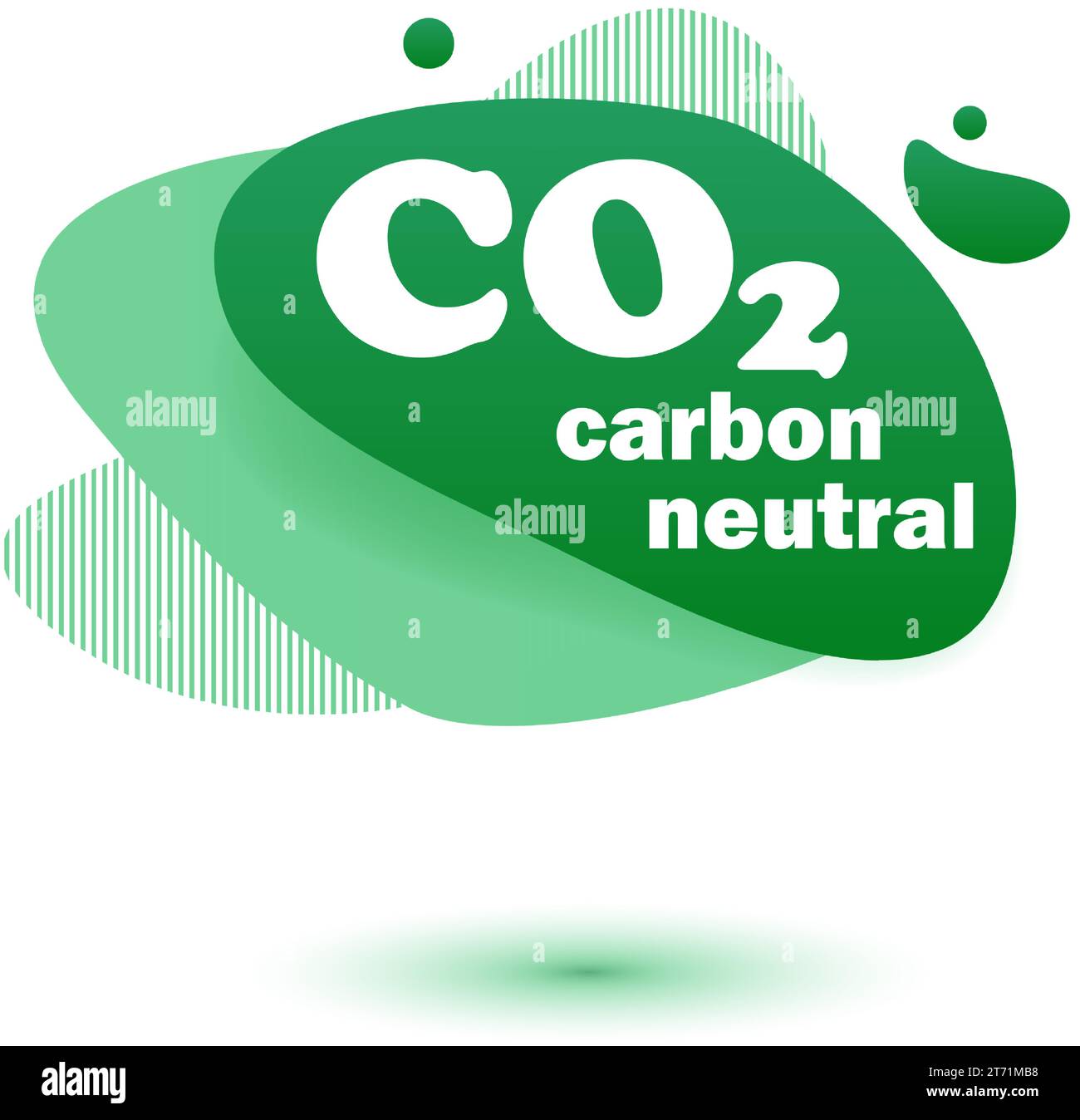 Neutral carbon CO2 stamp. Stiker neutral carbon dioxyde footprint Stock ...