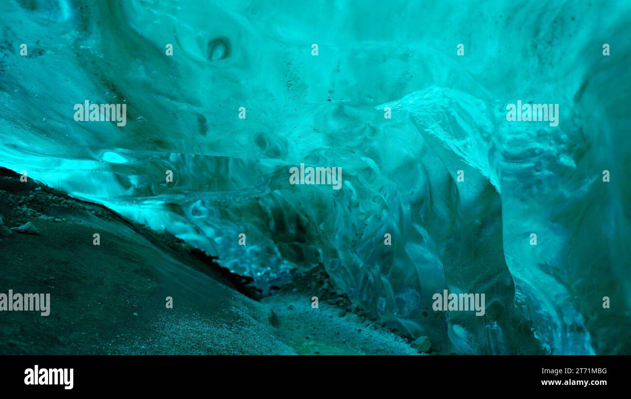 Vatnajokull glacier hiking around cave, icelandic nature inside ...