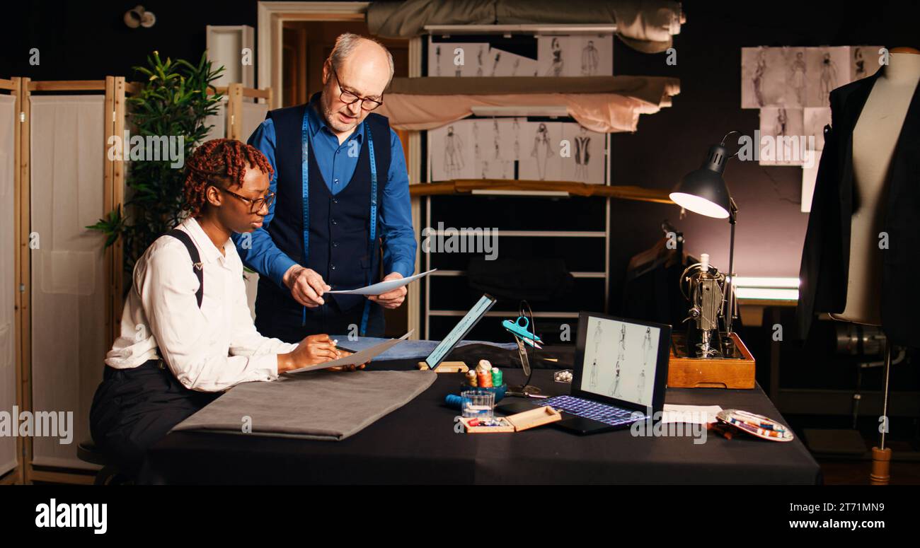 Old couturier beginner in hi-res stock photography and images - Alamy