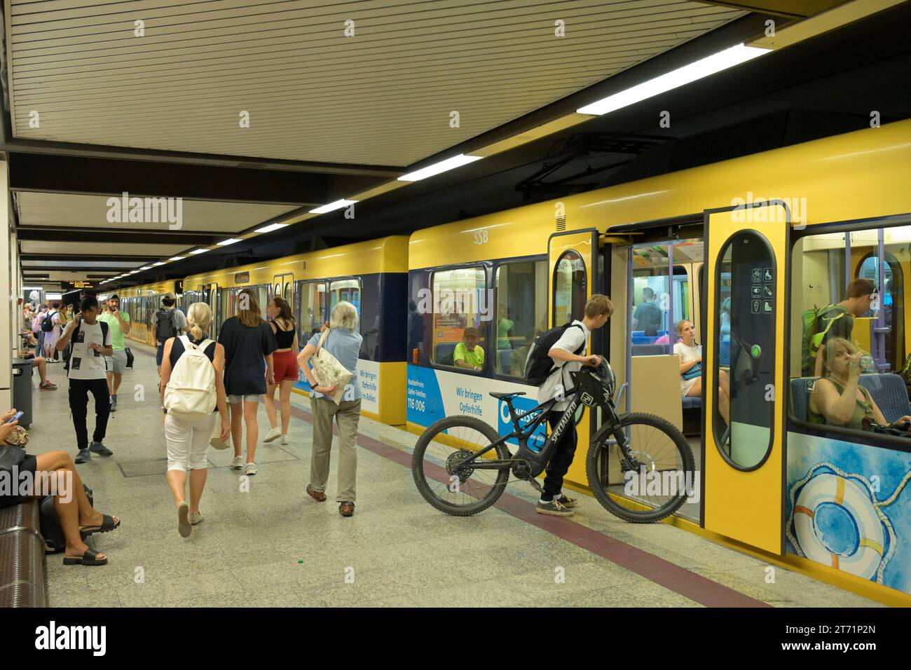 U-Bahn, Station Hauptbahnhof, Arnulf-Klett-Platz, Stuttgart, Baden ...