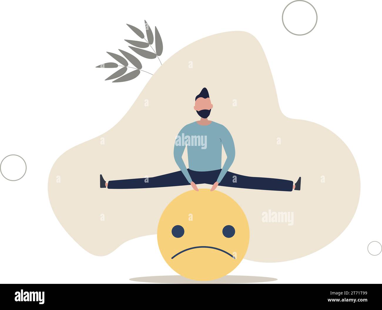 Overcome stress and anxiety, emotional problem, uncertainty or worried ...