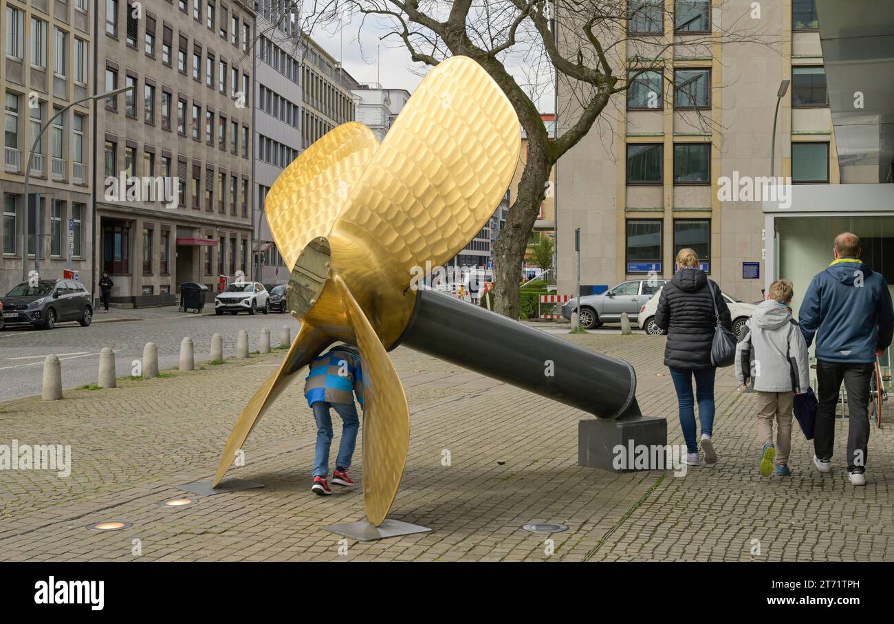 Schiffsschraube, Propeller aus Messing, Schubschiff Fairplay IX ...