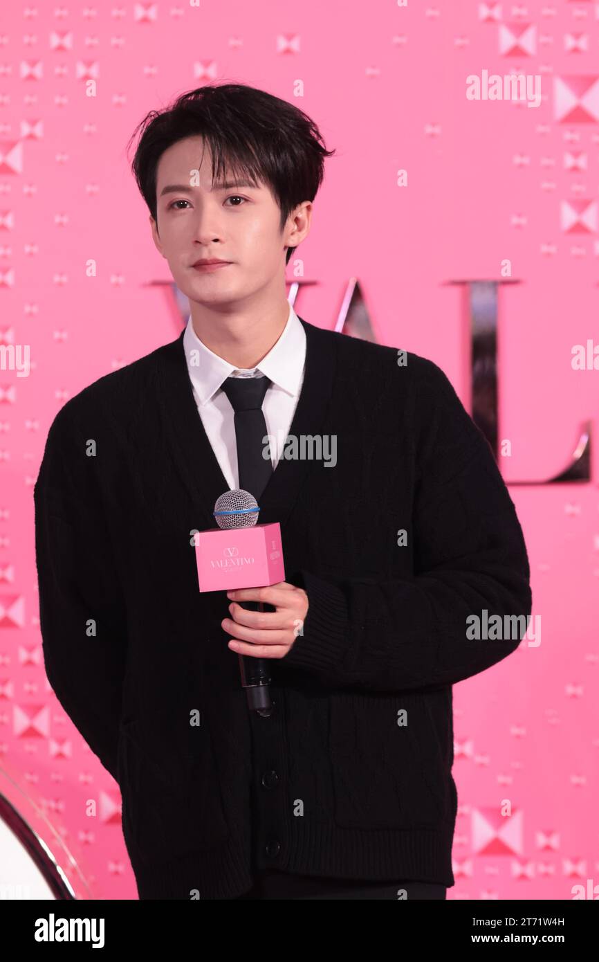 Chinese actor, singer, and dancer Tan Jianci attends an activity in ...