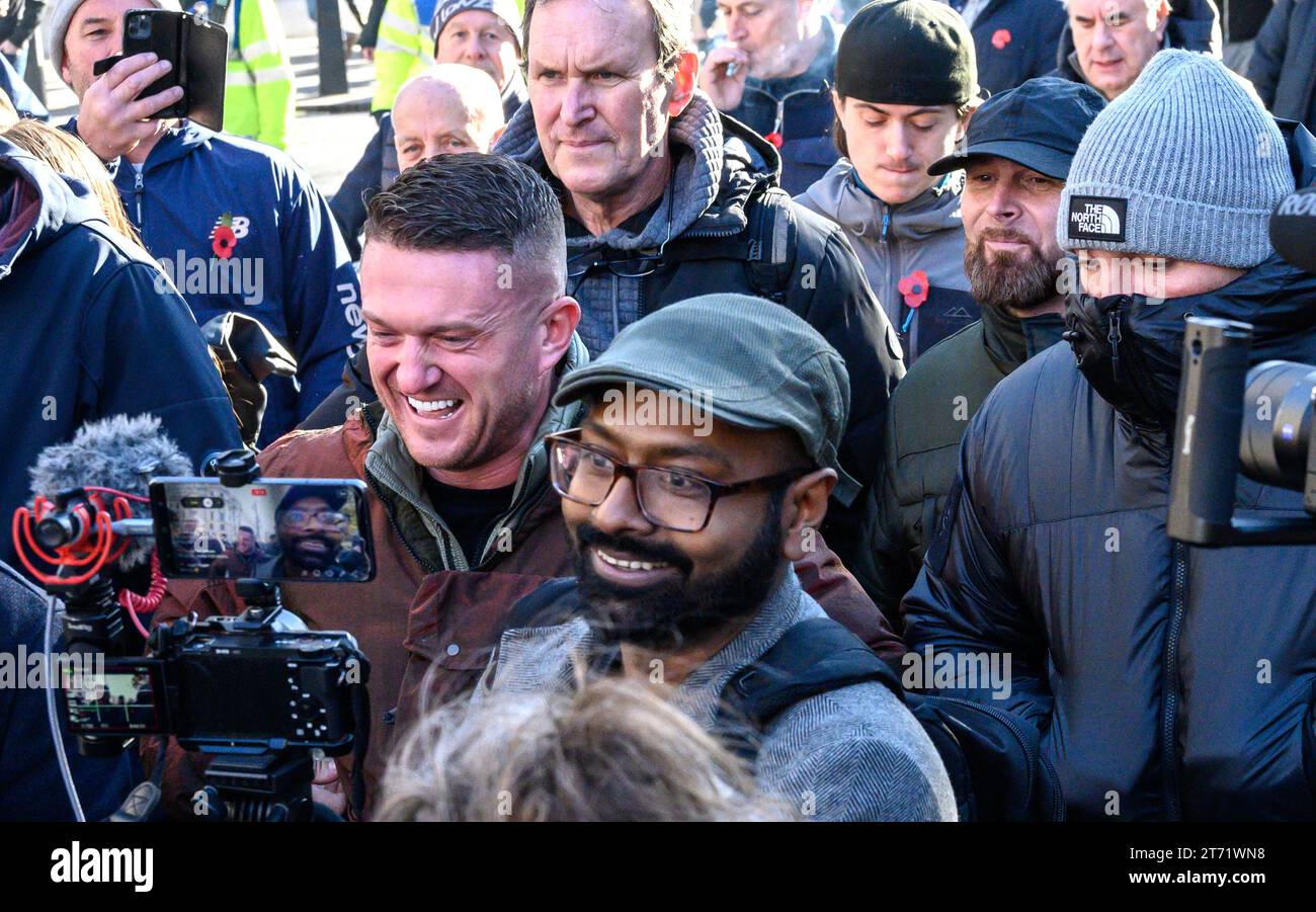 Stephen Yaxley-Lennon (aka Tommy Robinson) leaving Whitehall after ...