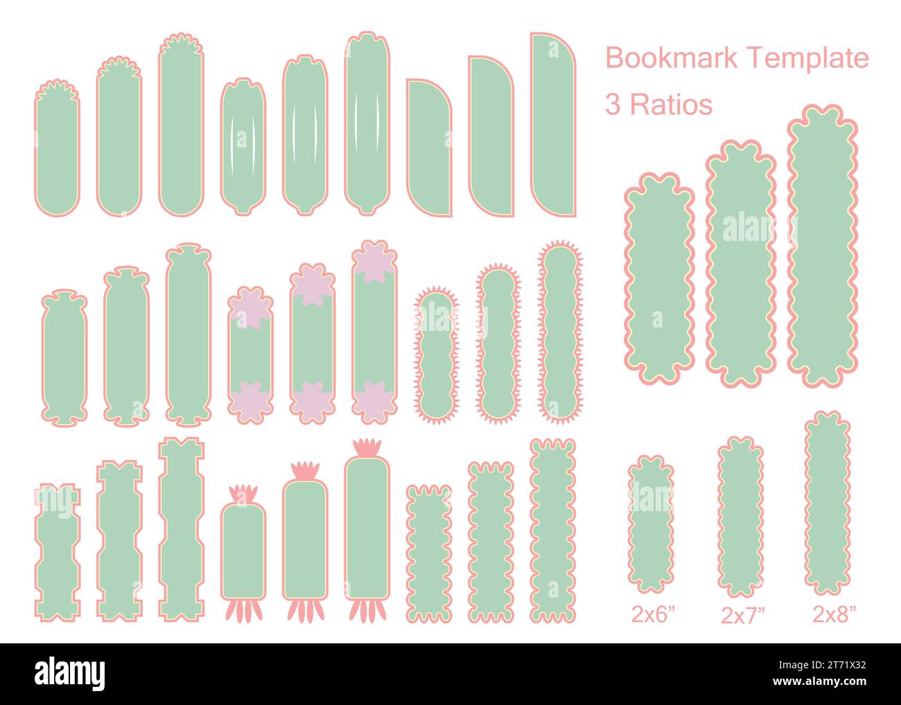 Bookmark template label element flat design, vector illustration Stock ...