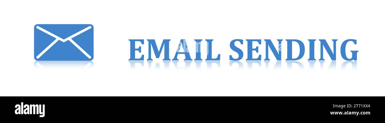 Illustration of an email sending concept Stock Photo - Alamy
