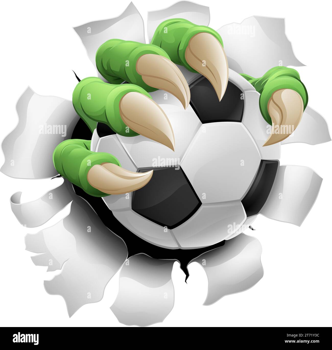 Soccer Football Ball Claw Cartoon Monster Hand Stock Vector Image & Art ...