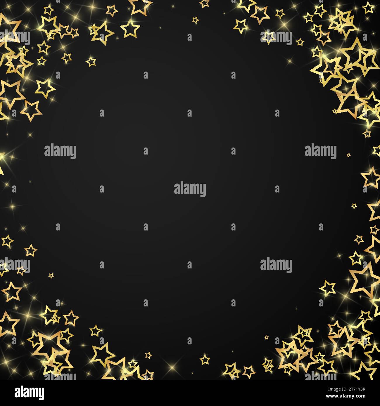 Twinkle stars scattered around randomly, flying, falling down, floating ...