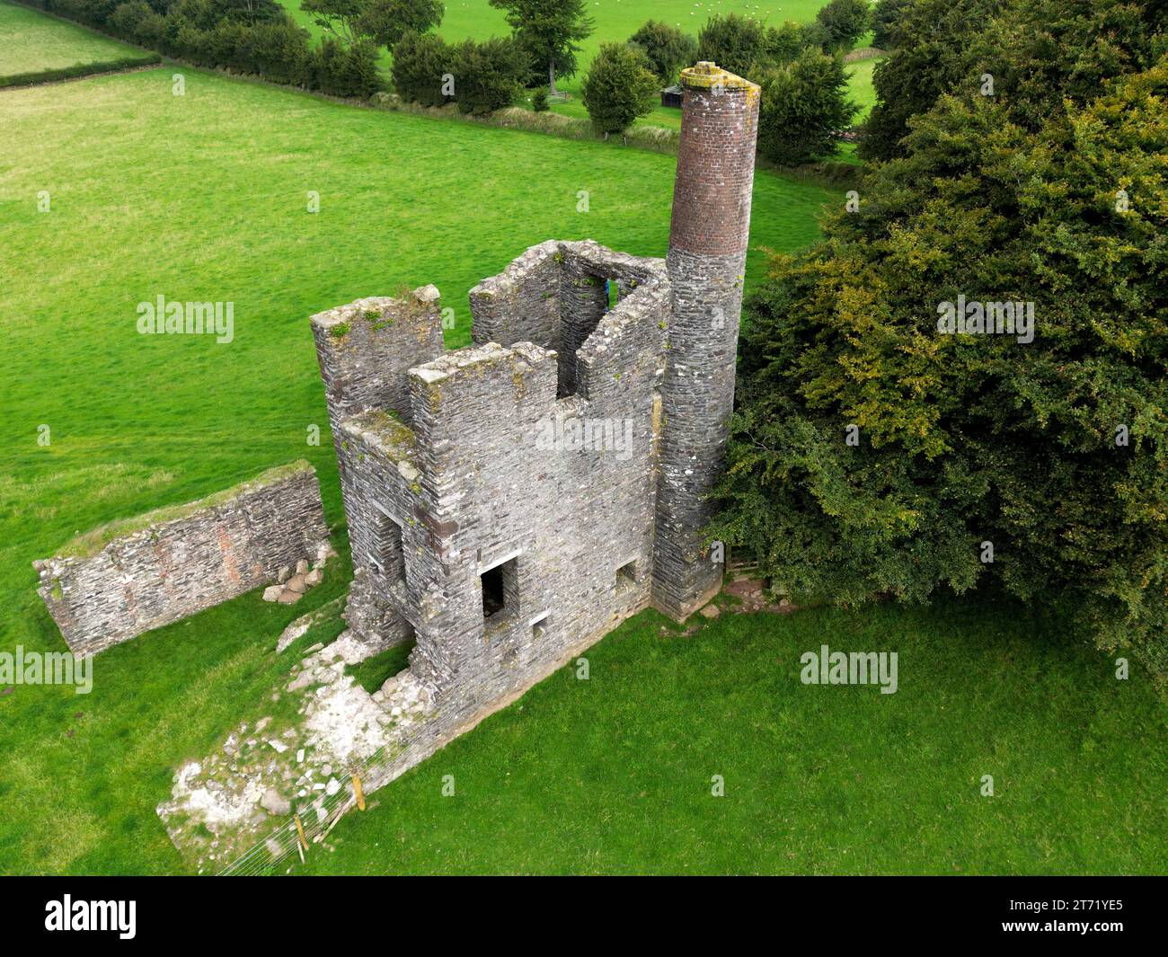 Drone photo of Burrow Farm Engine House, former steam engine house for ...