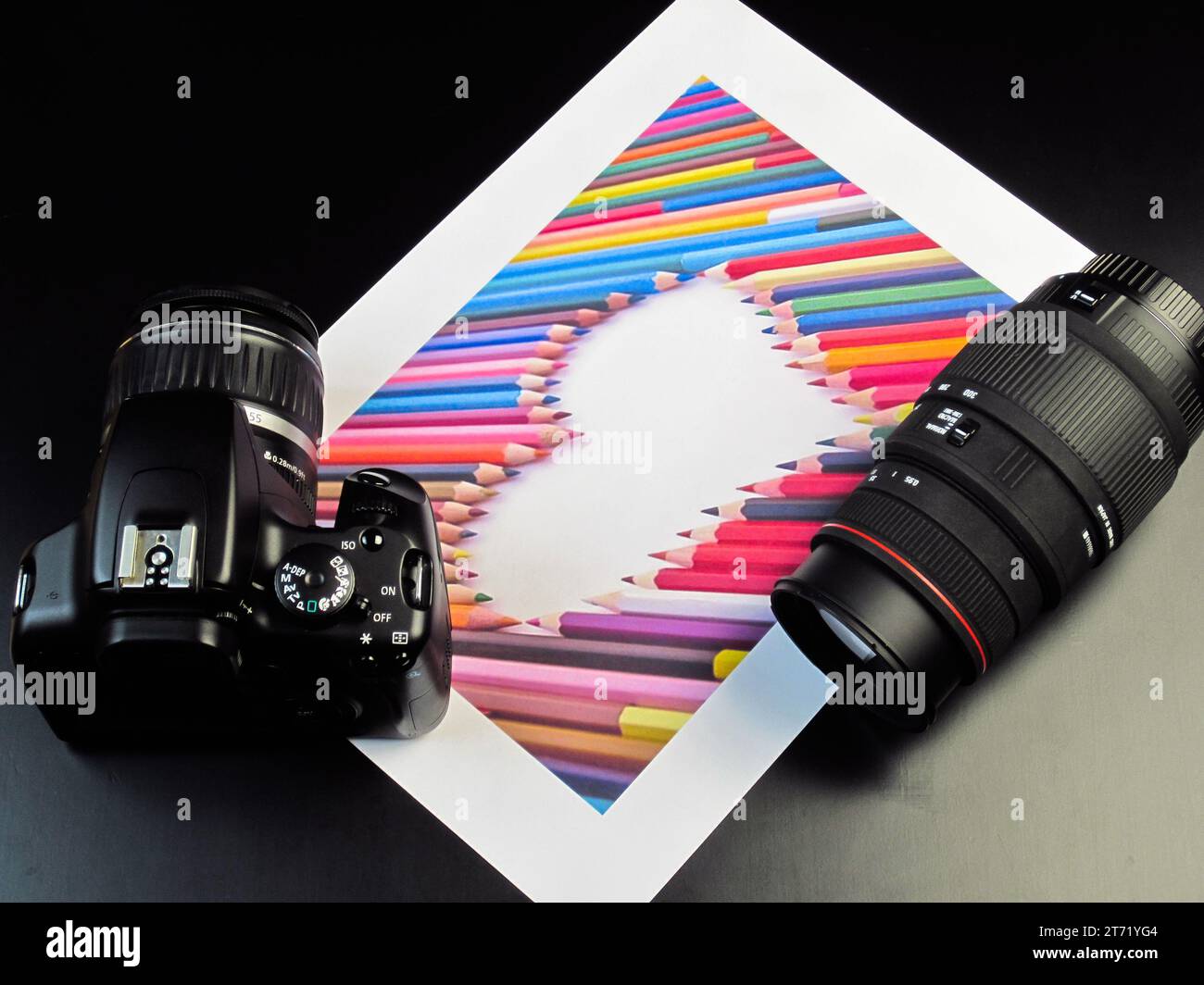 detail of a reflex and a lens on a photography; detail of a reflex and ...