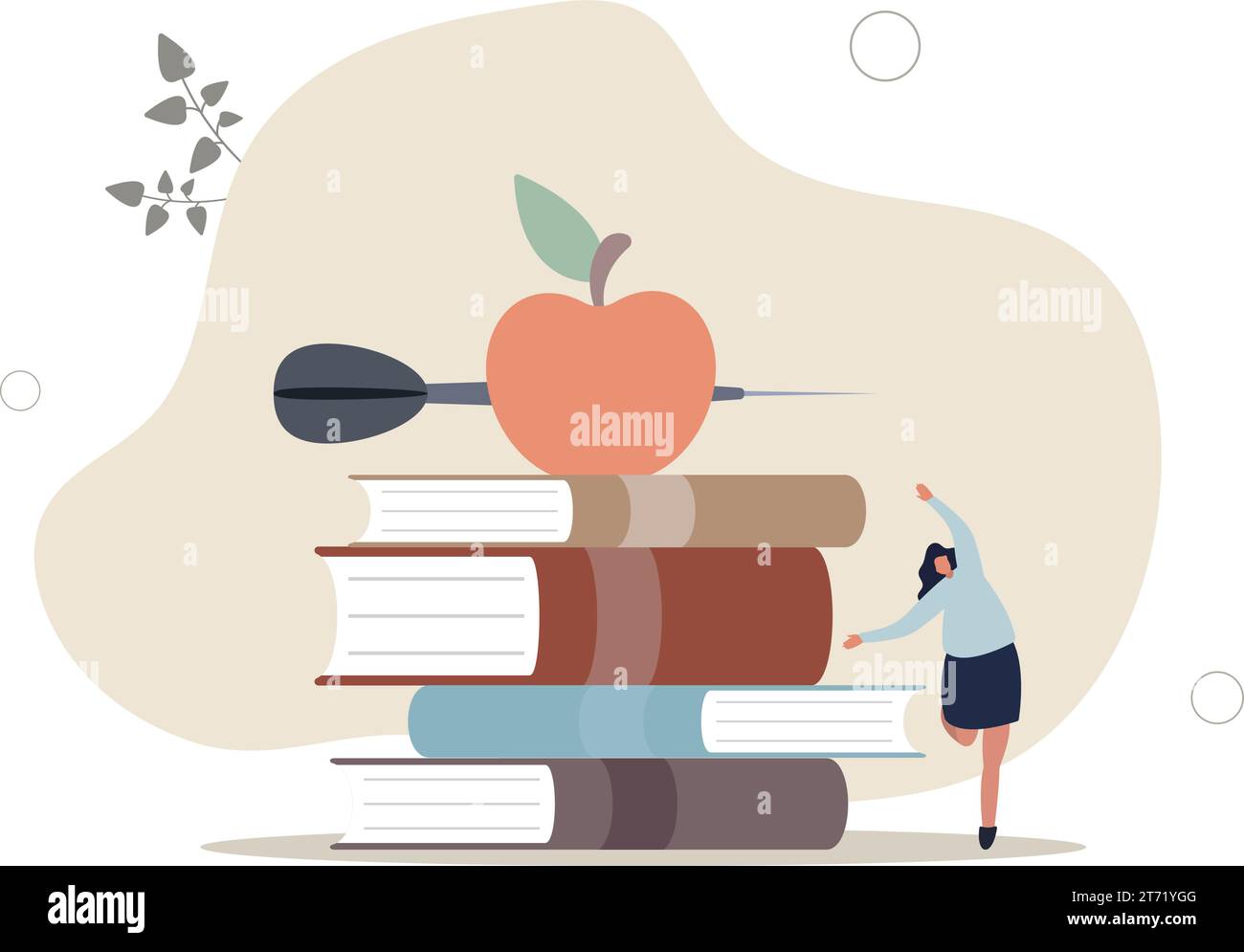 Knowledge, education, academic and scholarship concept.flat vector ...