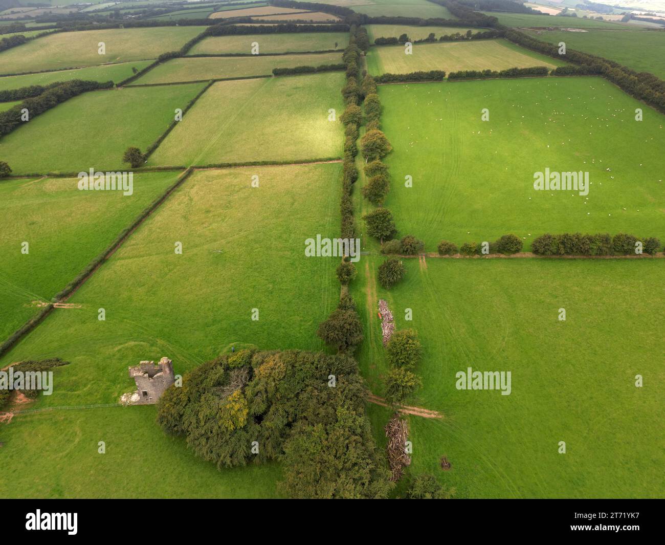 Drone photo of Burrow Farm Engine House, and trackbed of the West ...