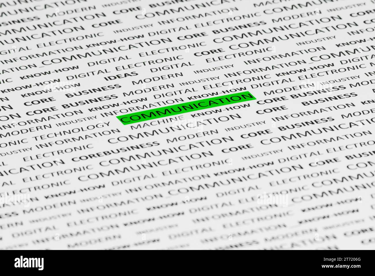 details of the highlighted word communication Stock Photo - Alamy