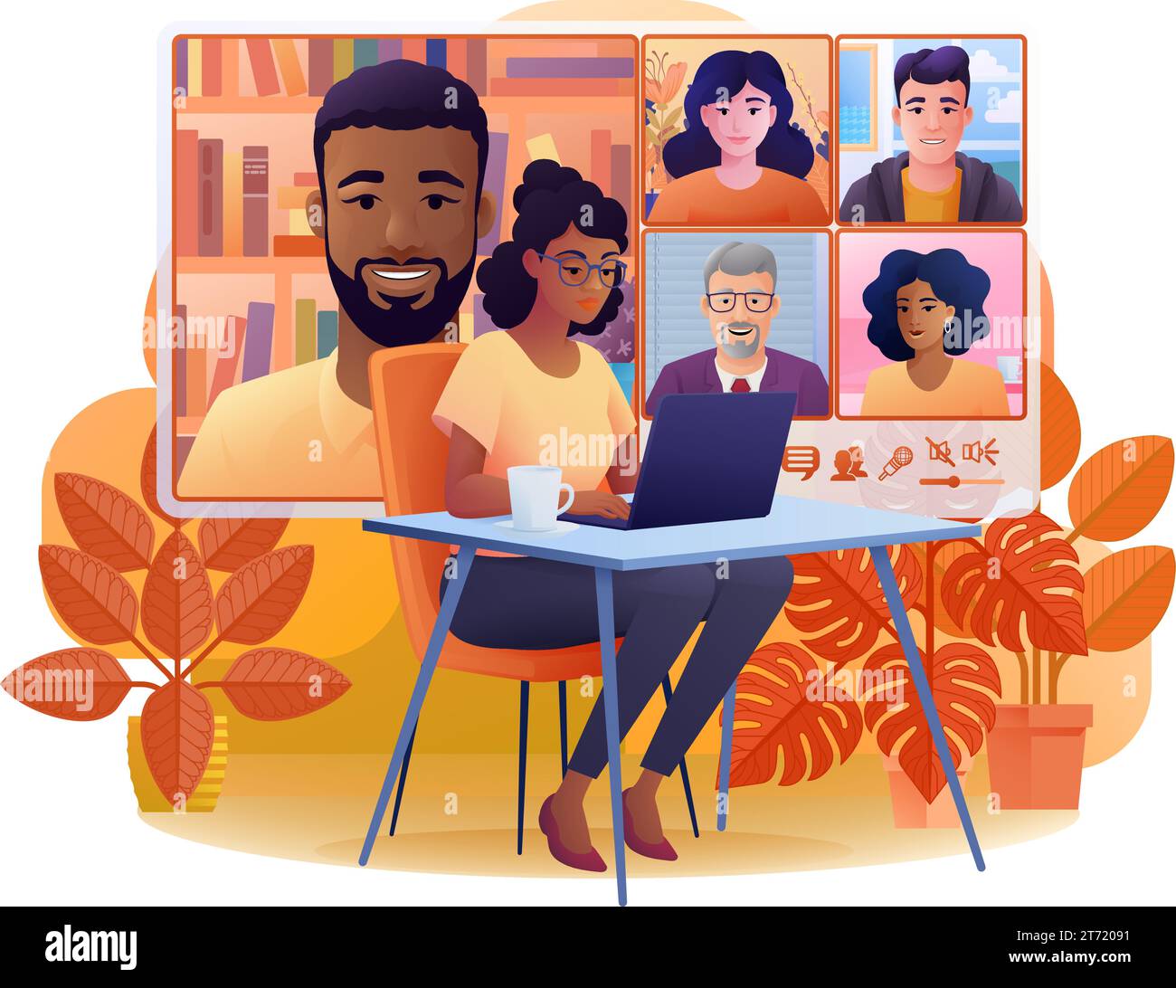 African american video team Stock Vector Images - Alamy