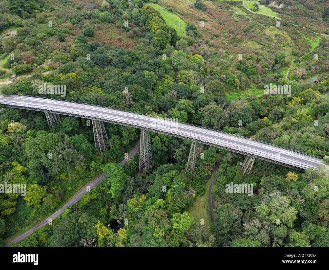 Meldon Viaduct a disused railway viaduct nr Okehampton, Devon, now a ...