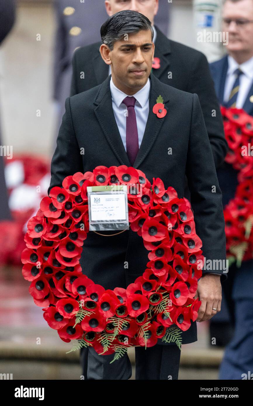 12 November 2023. London, UK. British Prime Minister Rishi Sunak takes ...