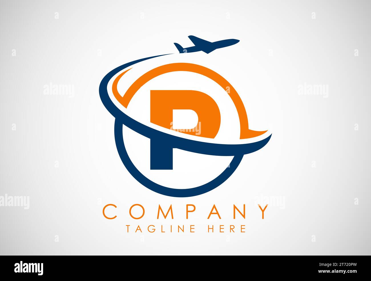 Initial alphabet with Aeroplan. Travel icons. Aviation logo sign ...