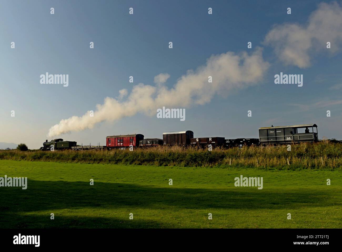A deomonstration heritage steam good trains at Blue Anchor on the West ...