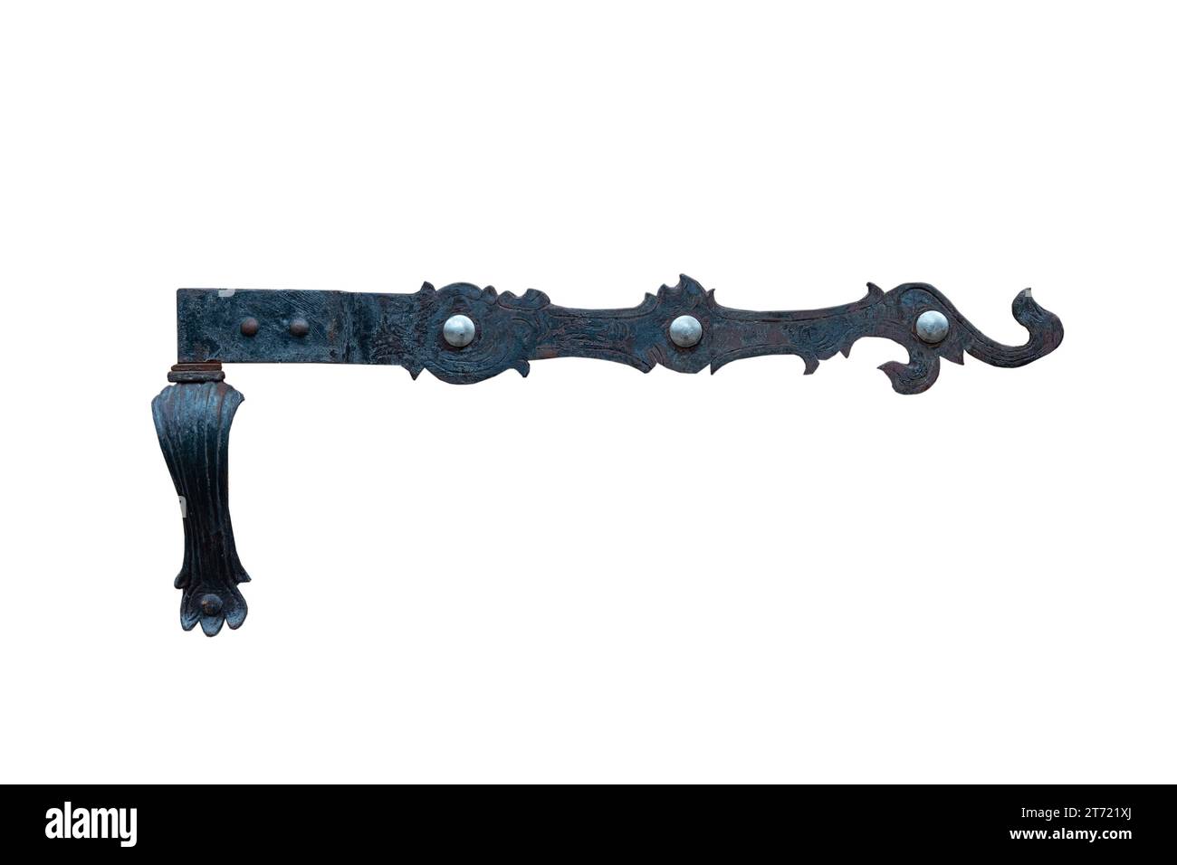 old metal door hinge isolated on white background Stock Photo - Alamy