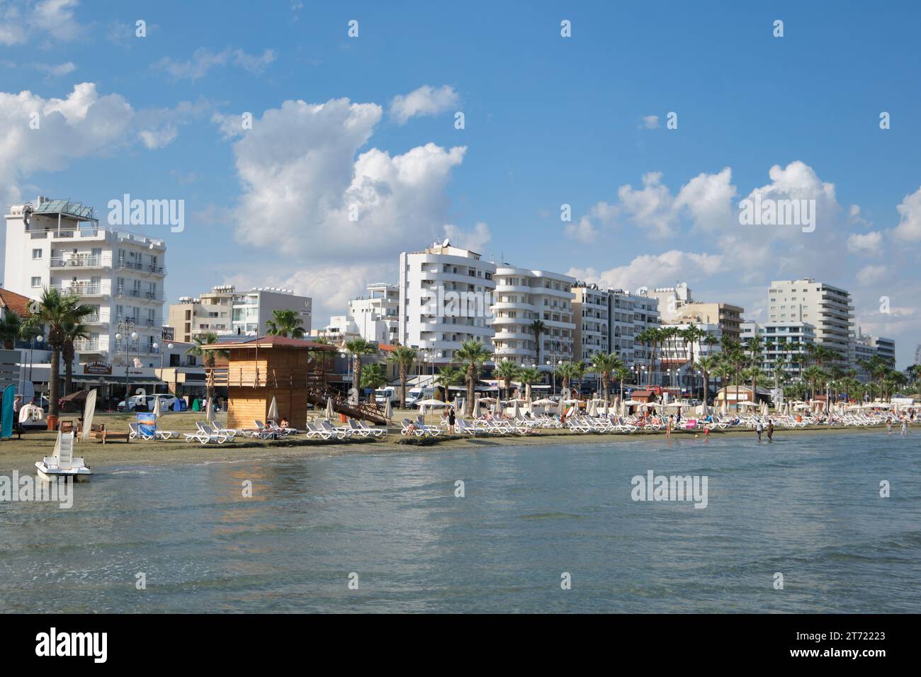 Finikoudes beach in larnaca, Cyprus Stock Photo - Alamy