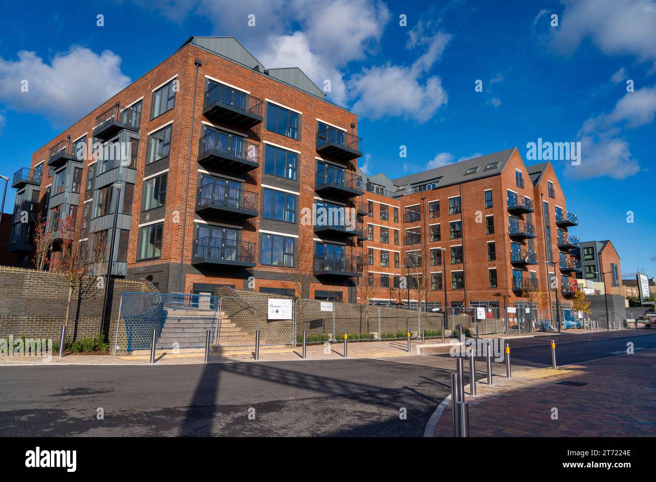 Farrow House Apartment Building on Station Approach, Newbury Stock ...