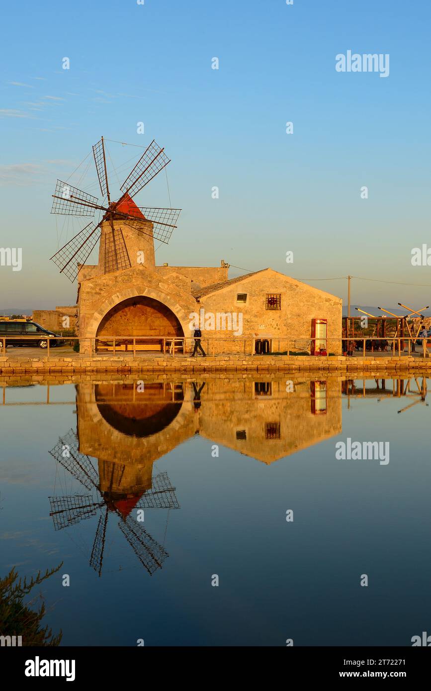 Salt Museum housed in a family-run 17th-century mill in Trapani, Sicily ...