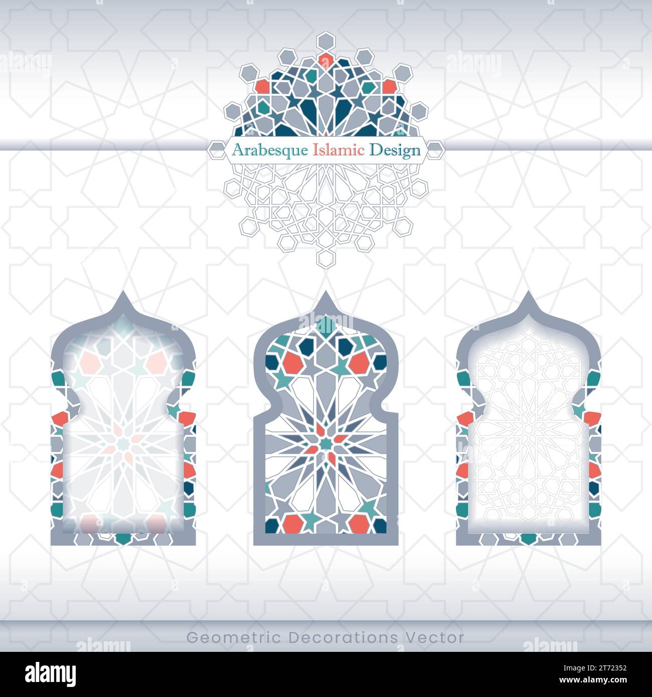 Arabic ornamental seamless patterns collection. Set of arabesque tiled ...