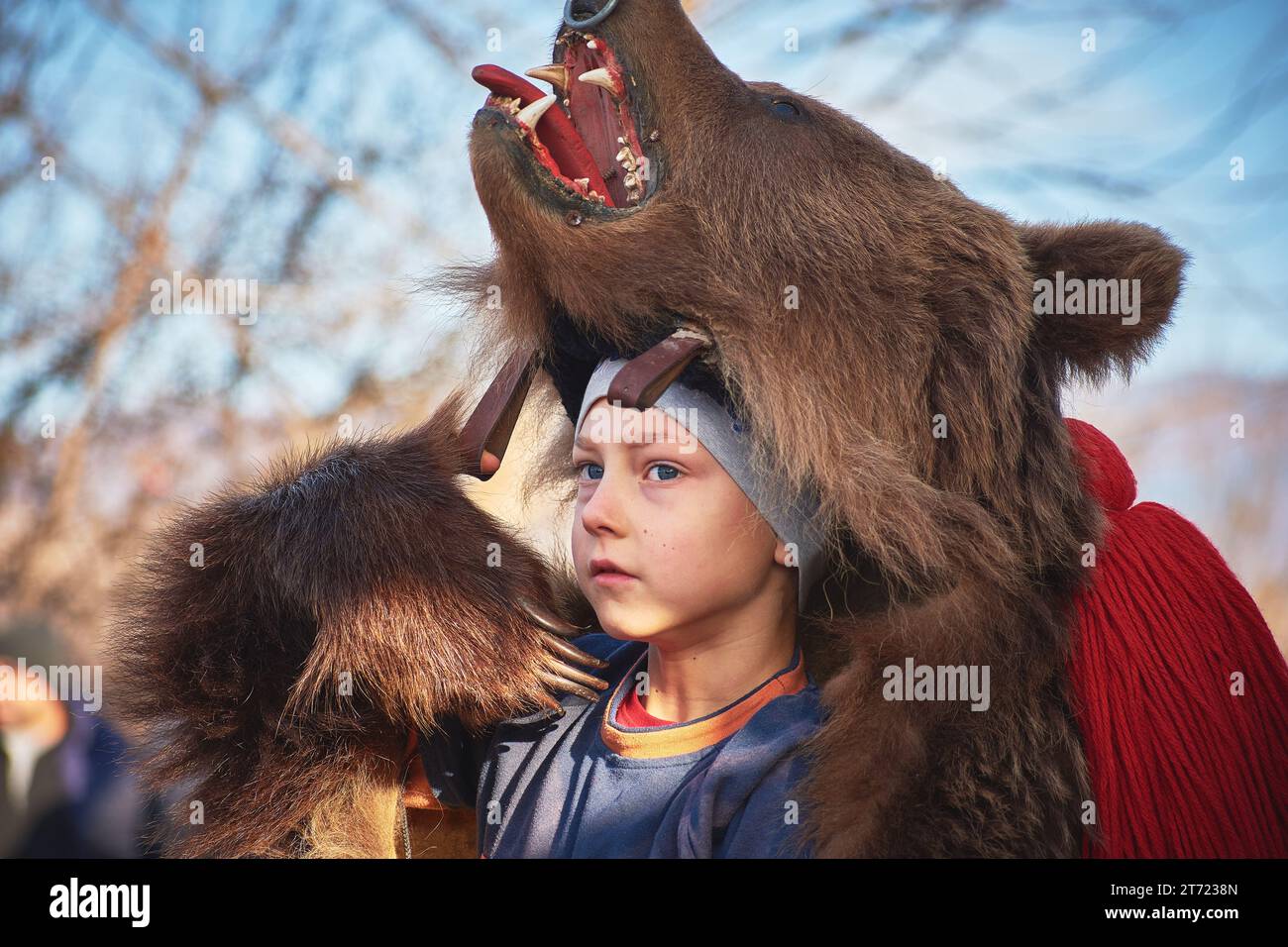 New Year's masks, traditions, carolers and customs in Romania Stock ...