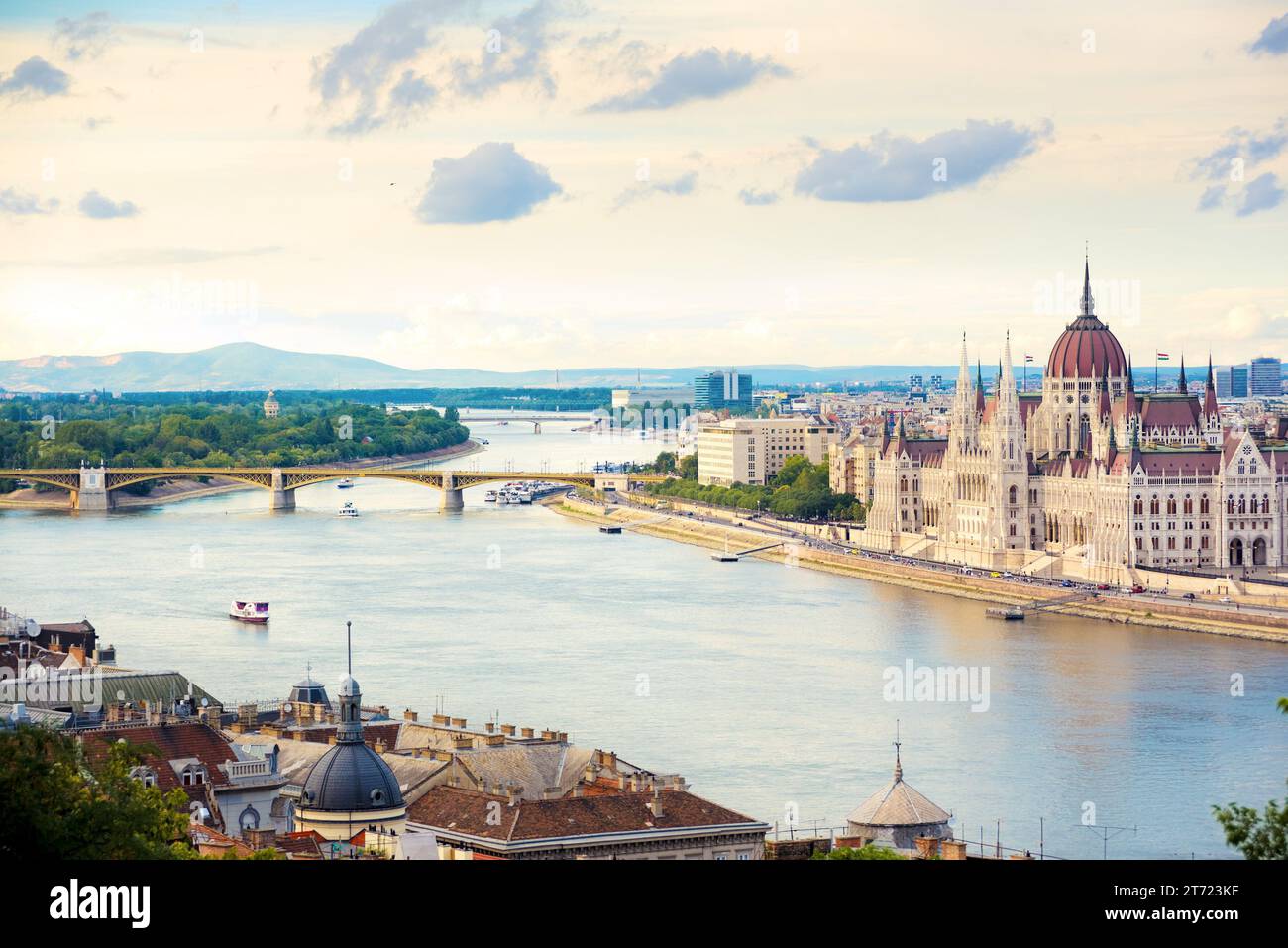 Budapest view featuring Hungarian parliament building Stock Photo - Alamy