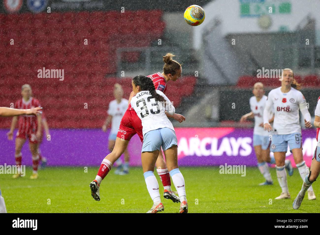 Bristol, UK. 12 November 2023. Action during the WSL fixture between ...