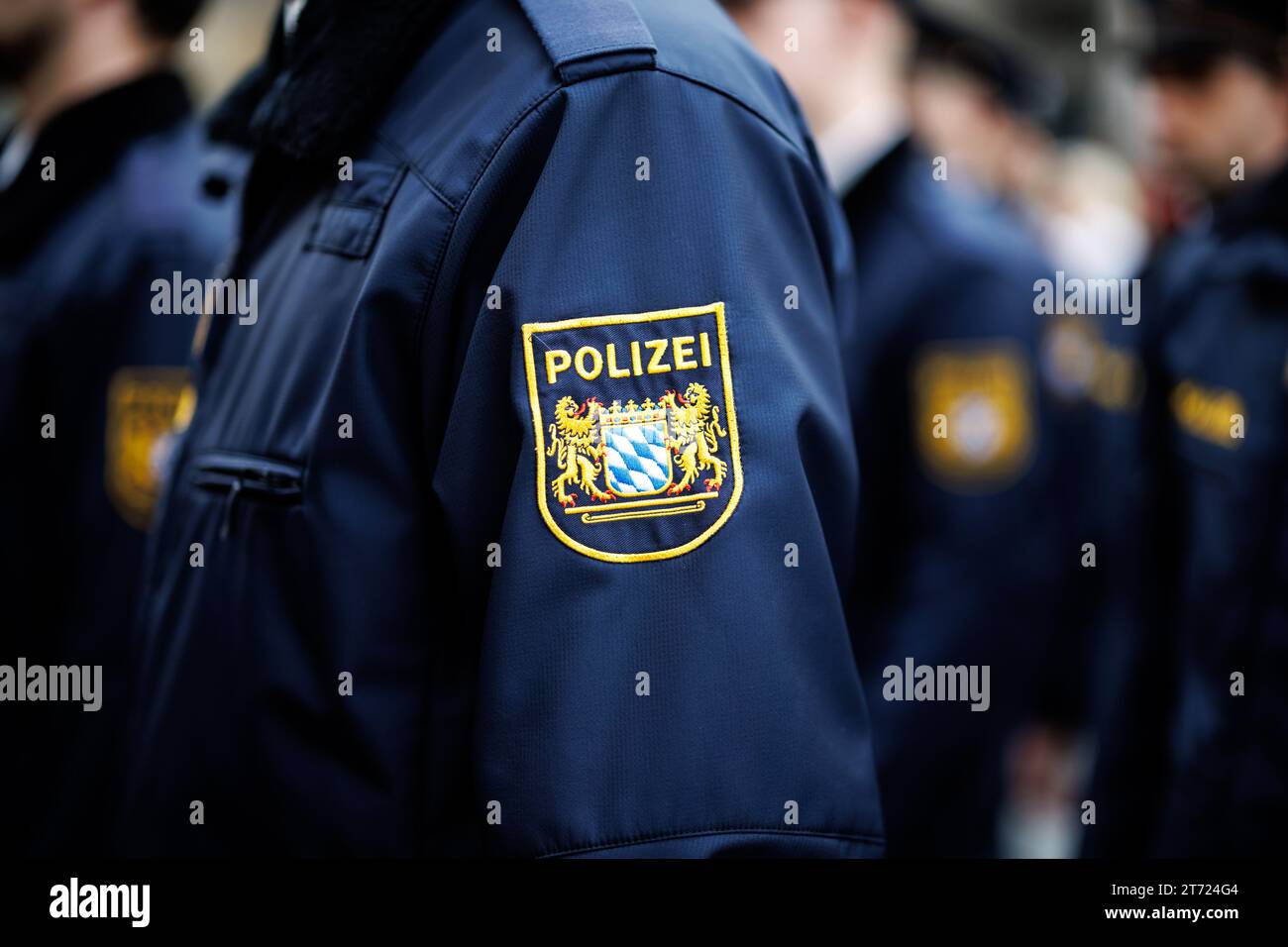 Munich, Germany. 09th Nov, 2023. The sleeve badge of the Bavarian state ...
