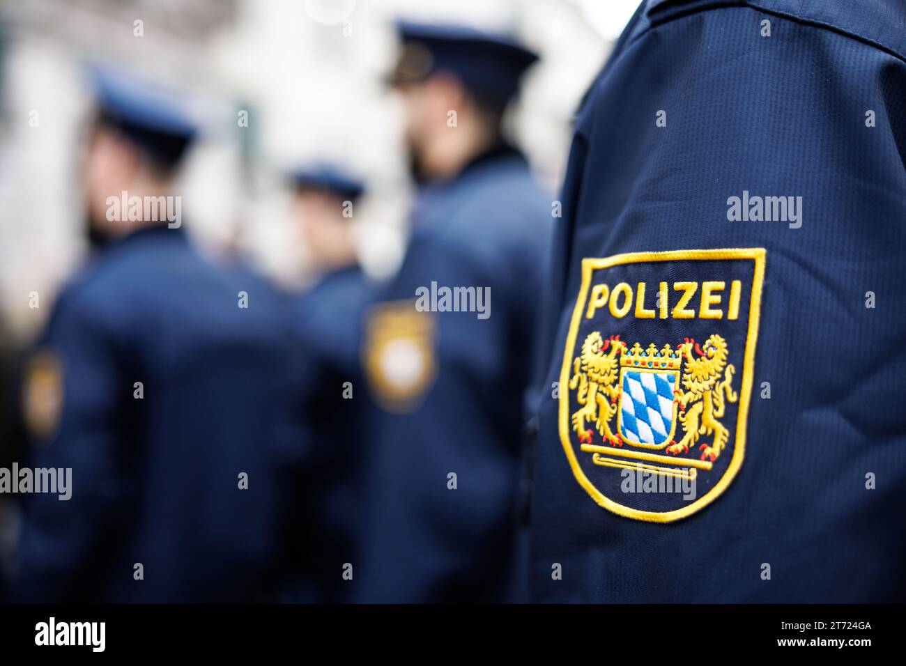 Munich, Germany. 09th Nov, 2023. The sleeve badge of the Bavarian state ...