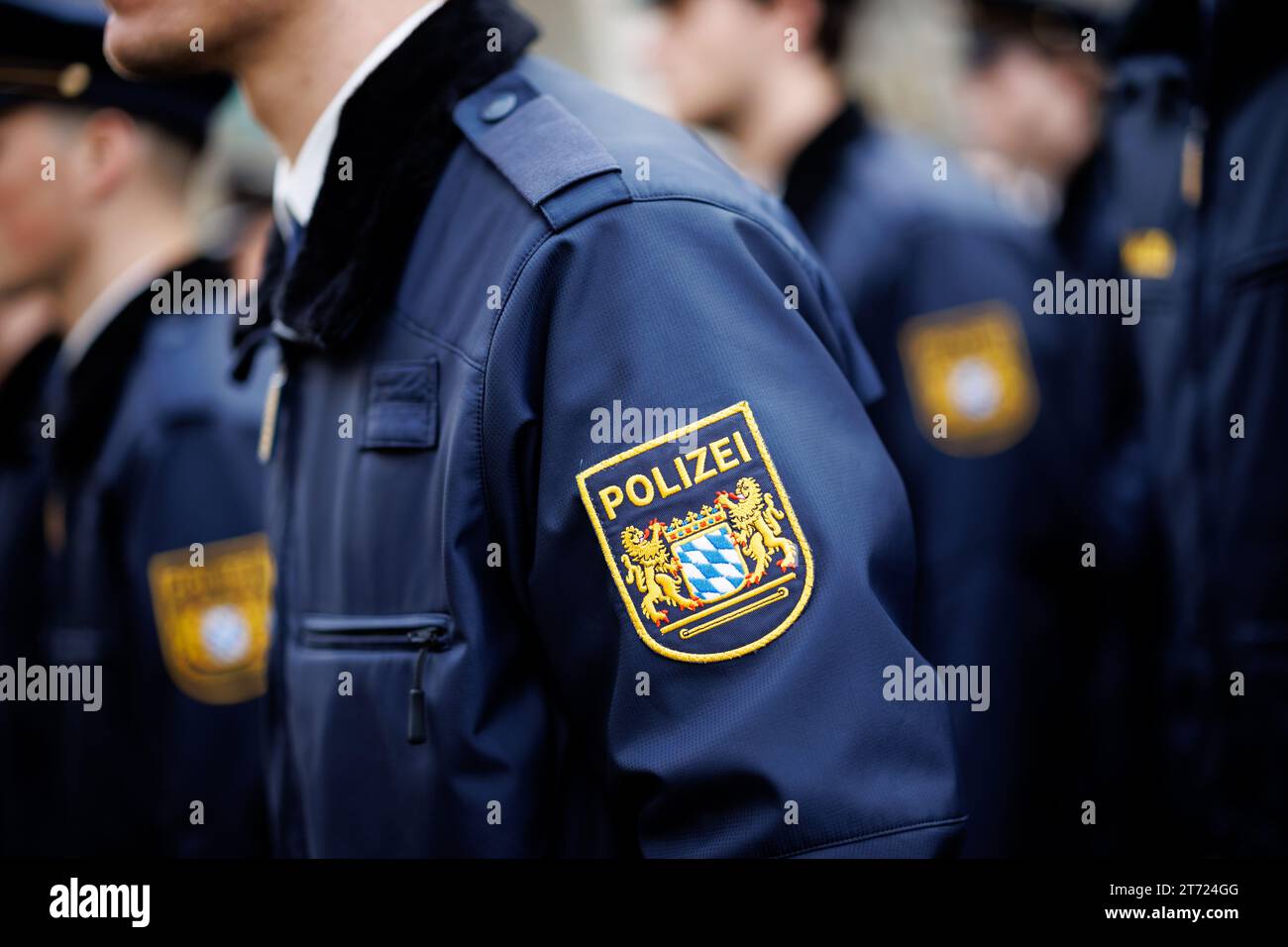 Munich, Germany. 09th Nov, 2023. The sleeve badge of the Bavarian state ...