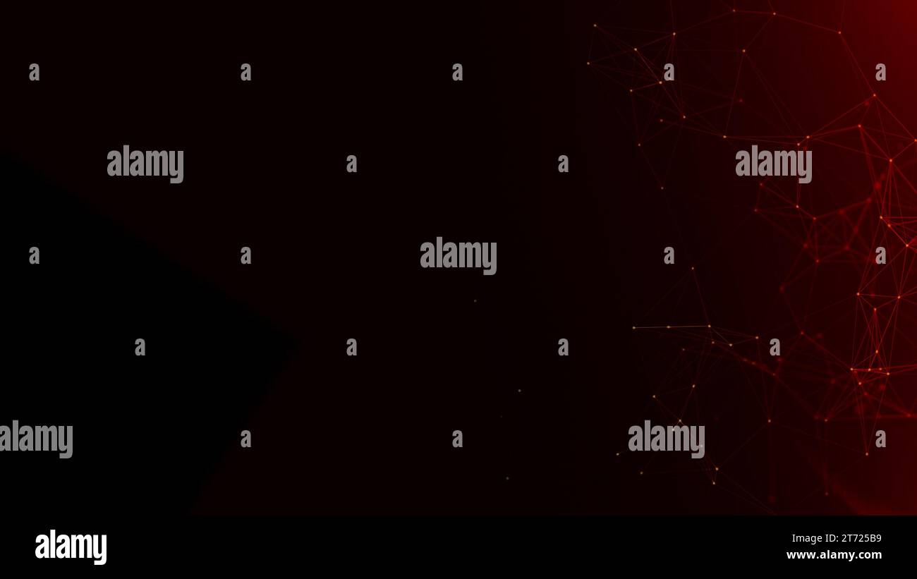Abstract red plexus digital abstract background with cybernetic ...