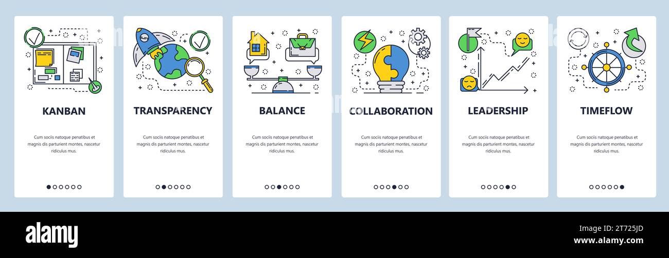 Kanban board management vector website template hi-res stock ...