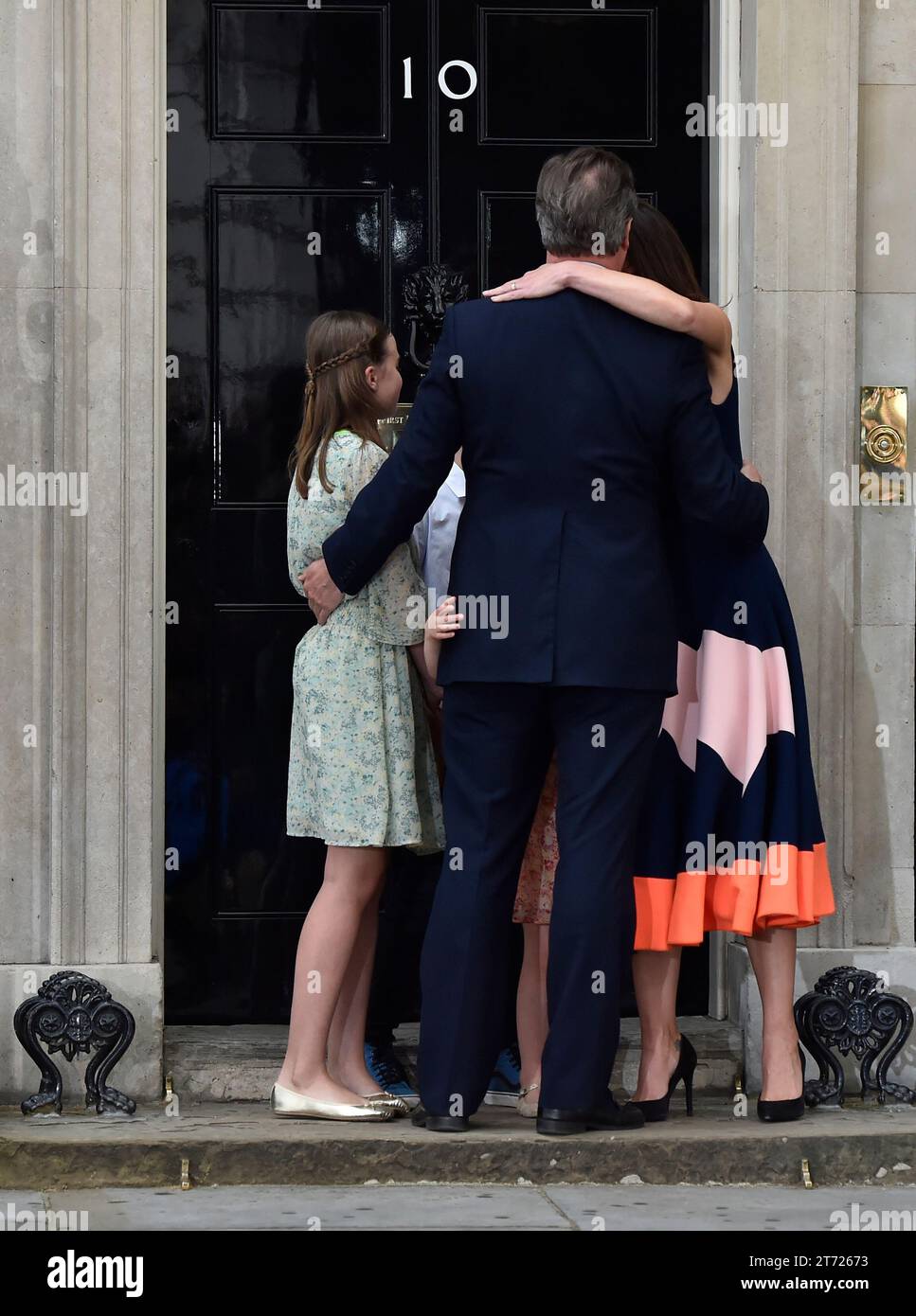 File photo dated 13/07/16 of David Cameron, wife Samantha and children ...