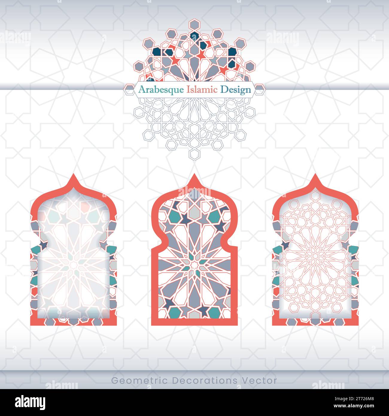 Arabic ornamental seamless patterns collection. Set of arabesque tiled ...