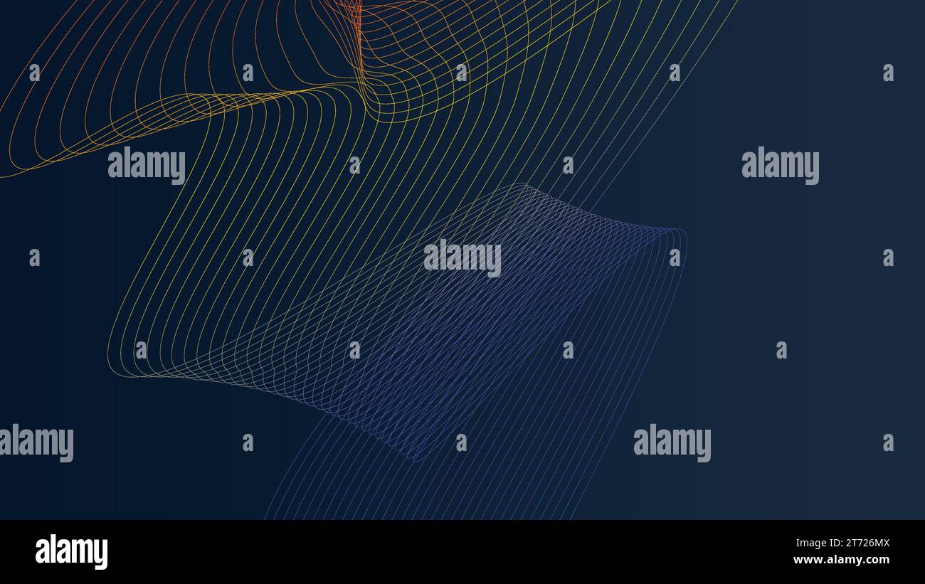 Abstract wavy information technology smooth wave lines background. Design used for banner ...