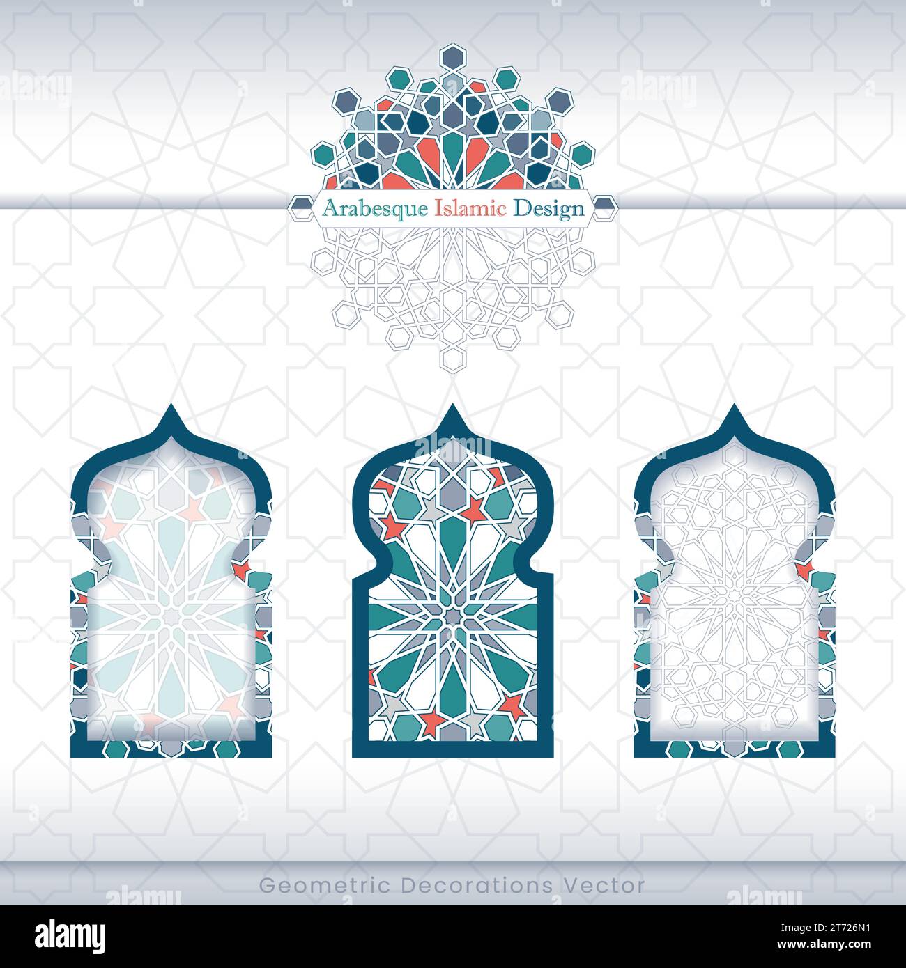 Arabic ornamental seamless patterns collection. Set of arabesque tiled ...