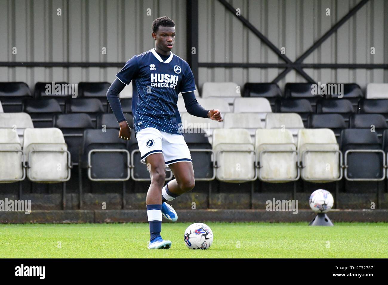 Swansea, Wales. 11 November 2023. Adedapo Olugbodi of Millwall on the ...