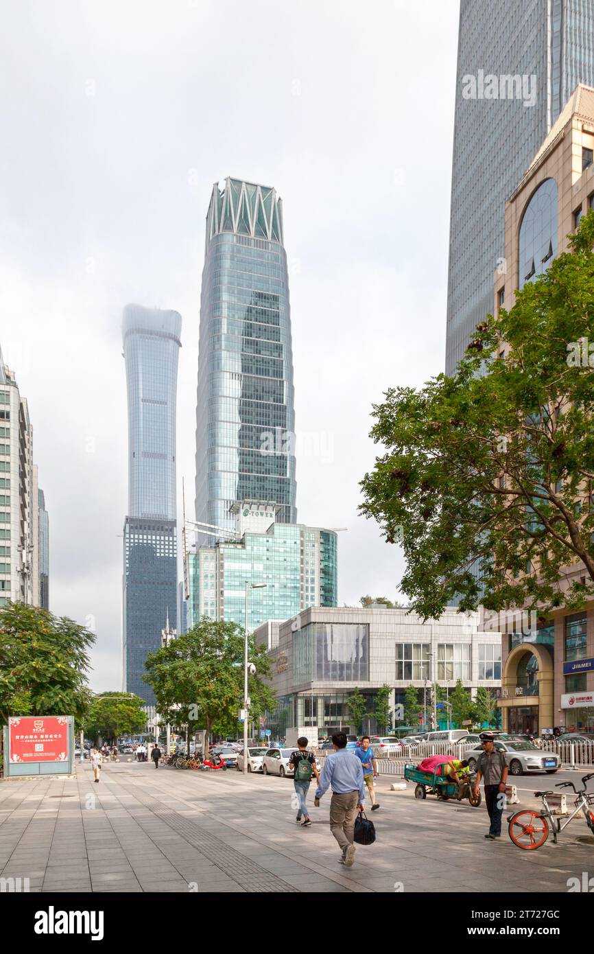 Beijing, China - August 08 2018: The CITIC Tower (aka: China Zun) with ...
